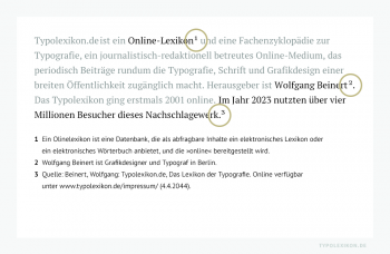 Fußnotenzeichen | Verweiszeichen und Notenzeichen