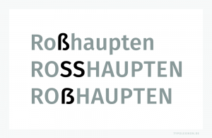 Die Ligatur ß in der Typografie (Eszett : Scharfes s)