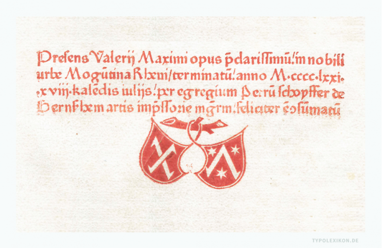 Kolophon von Peter Schöffer